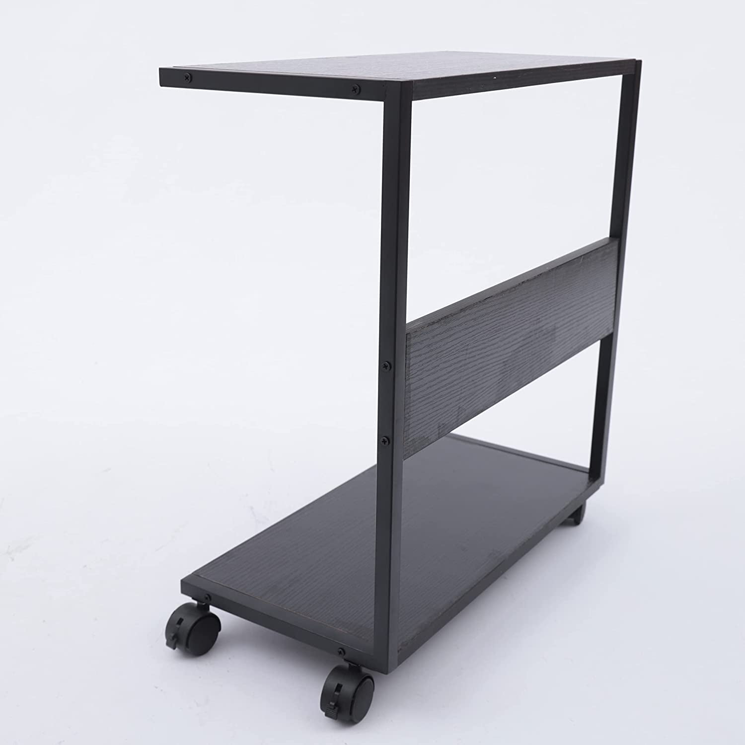 MONIPA 2-Tier Black 360° PC Stand CPU Stand with 4 Universal Wheels For ...