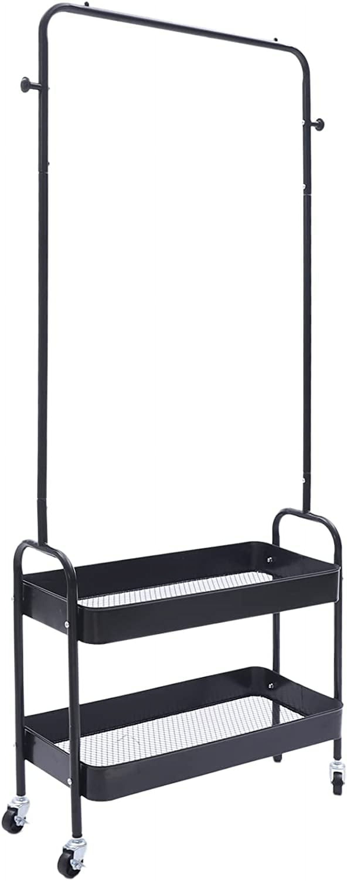 MONIPA 2 Tier Clothing Display Garment Rack Rod Free Standing Closet ...