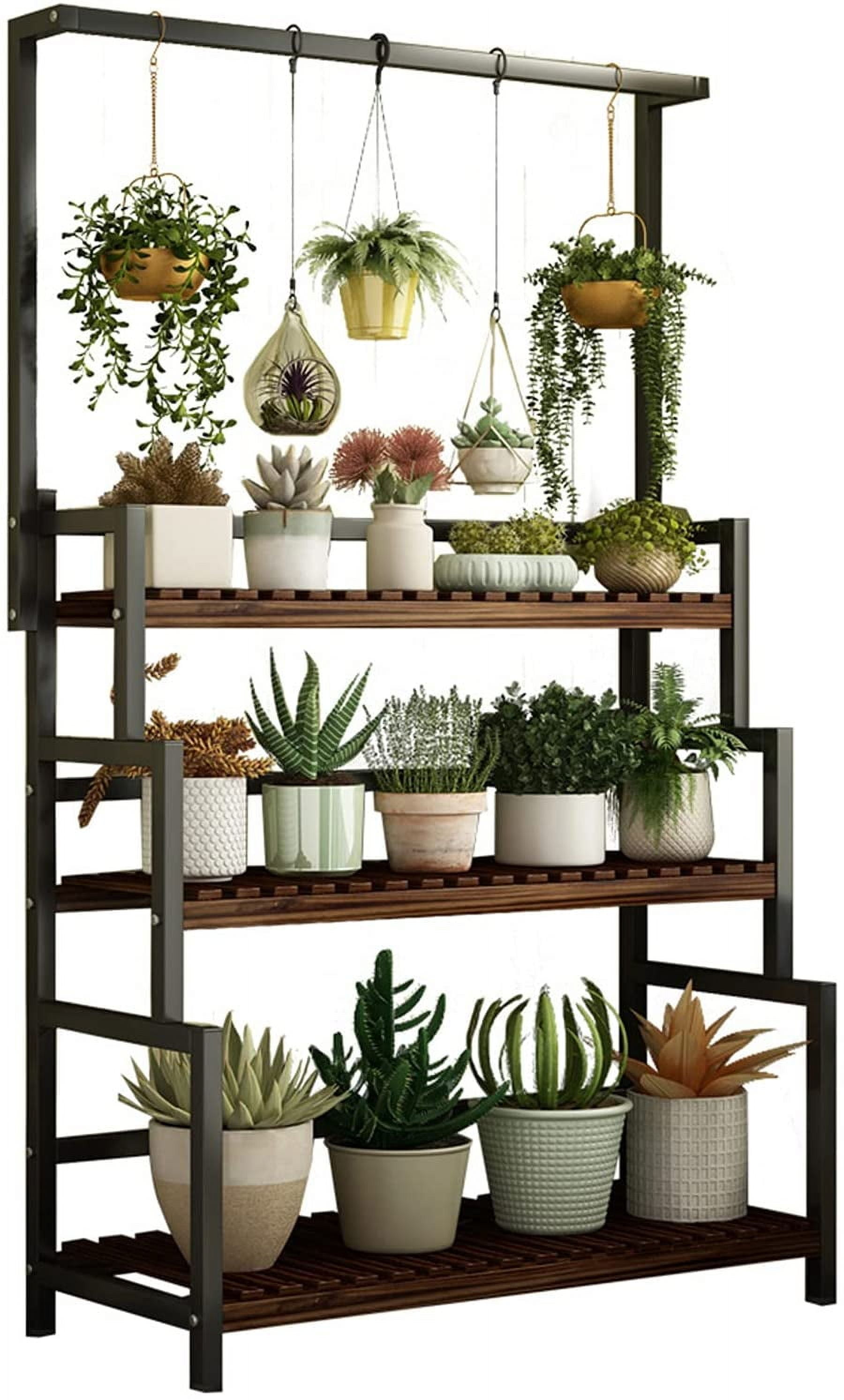 MONIPA 3-Layer Basket Planter Shelves Flower Pot Display Unit Holder ...