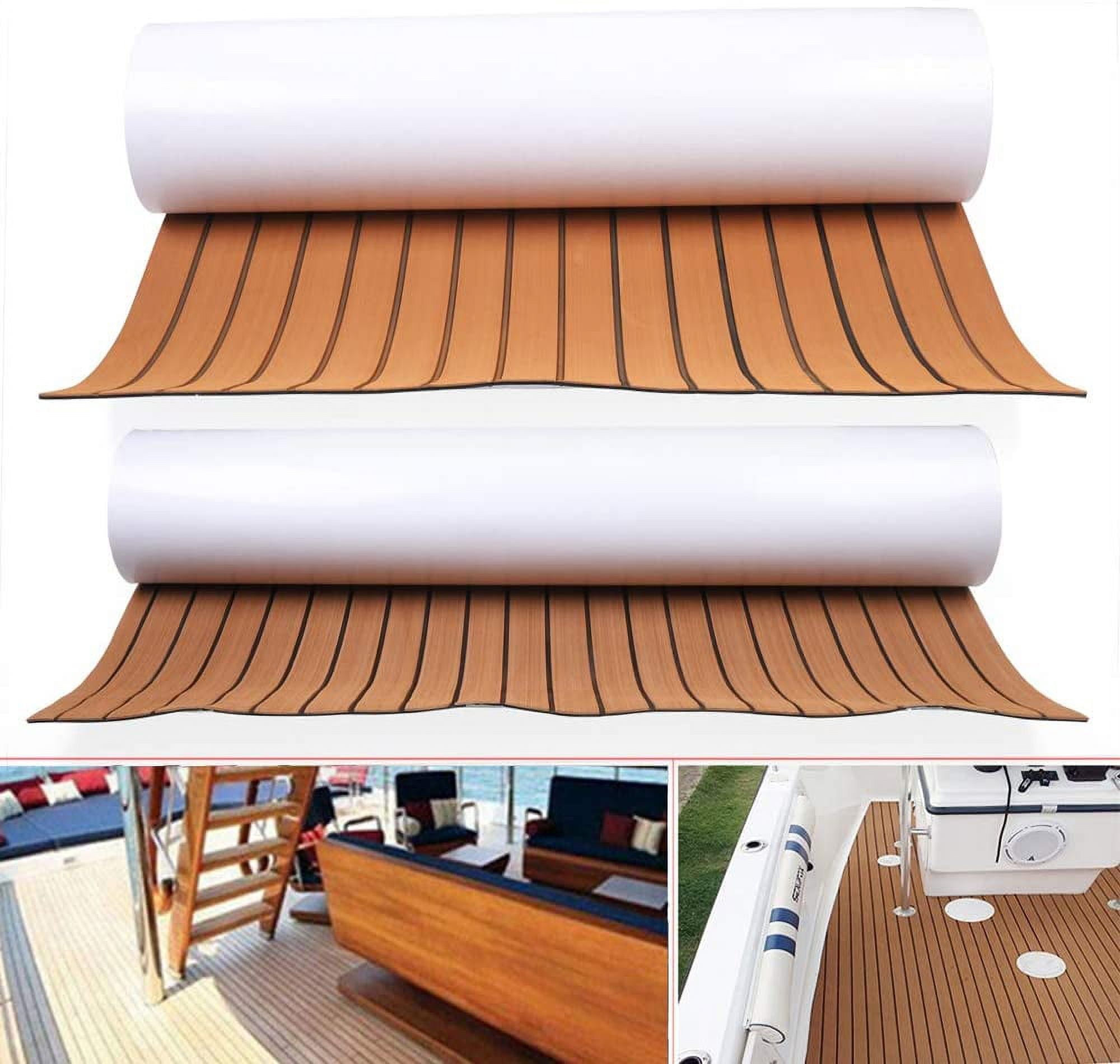 MONIPA 3-M EVA Foam Teak Sheet Glue Self-Adhesive Marine Floor Decking ...