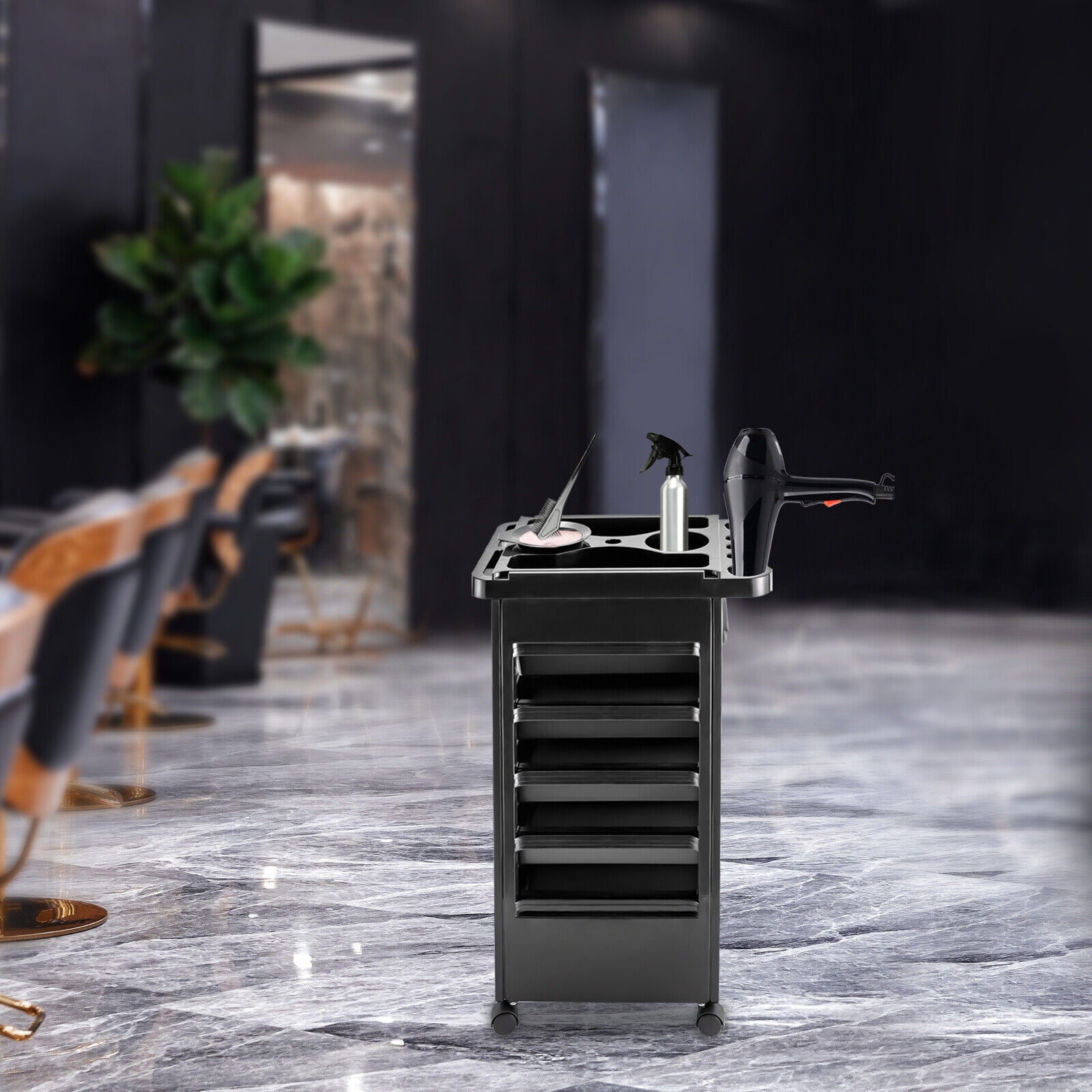 MONIPA 5 Drawers Salon Spa Styling Station Trolley Equipment Rolling ...