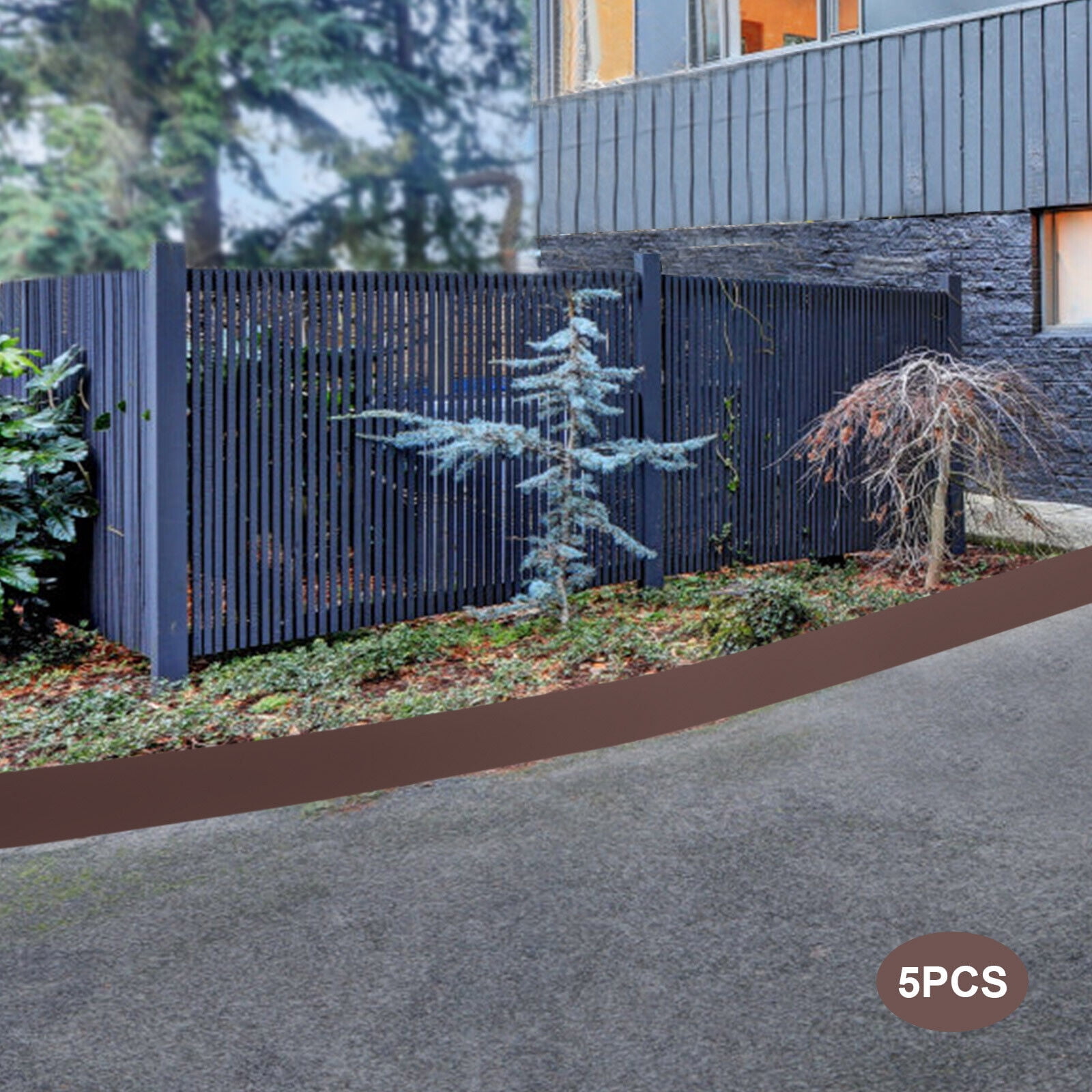 MONIPA 5Pcs Landscaping Edgings Garden Lawn Metal Border Steel Yard ...