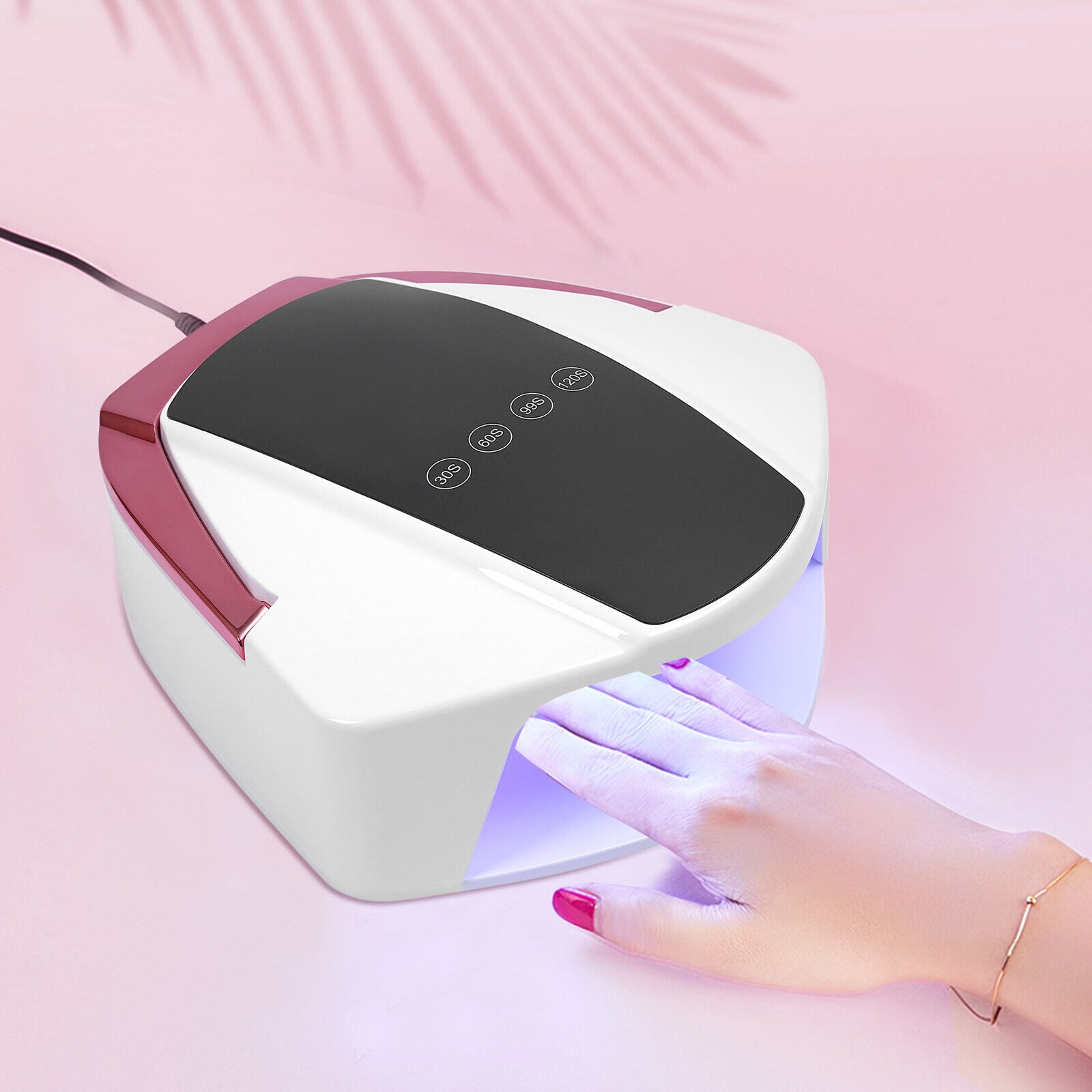 MONIPA 96W Cordless Wireless Rechargeable LED/UV Nail Lamp Gel Polish ...
