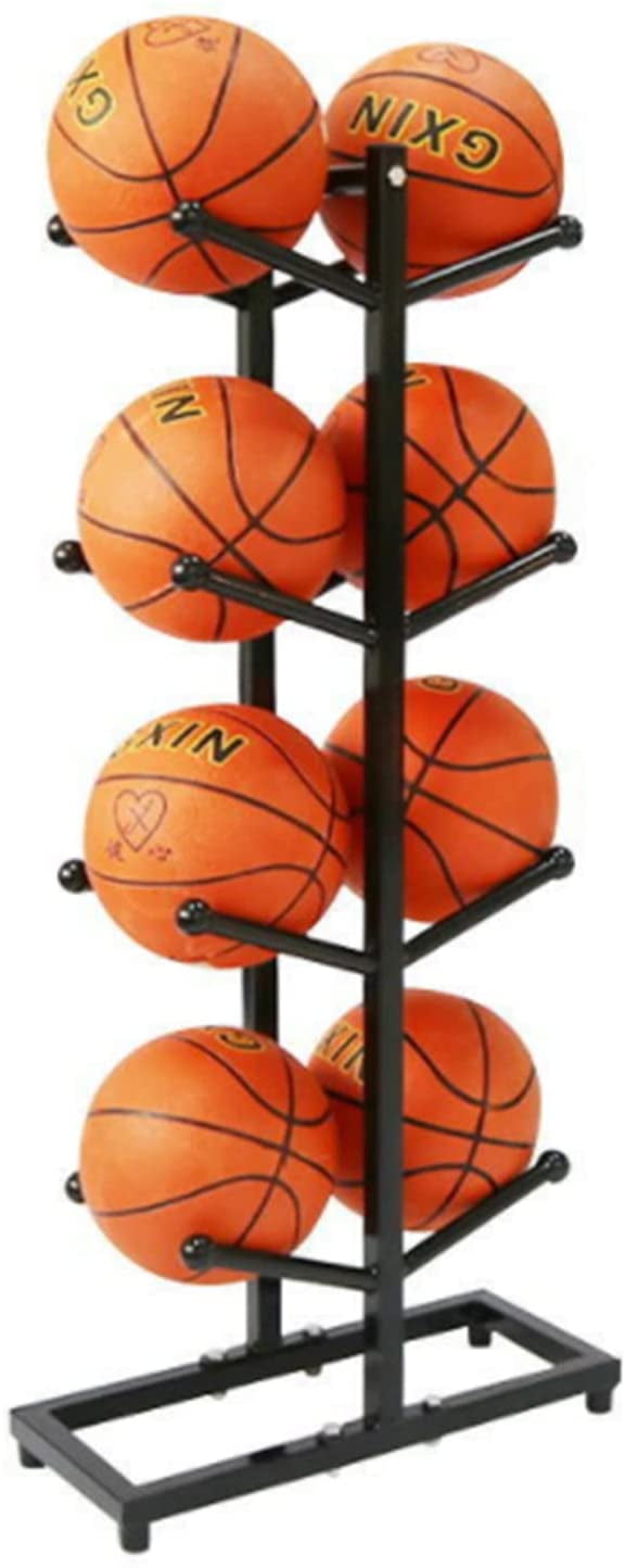 MONIPA Ball Storage Rack, Double-Sided Metal Organizer, Holds 4/8 Balls ...