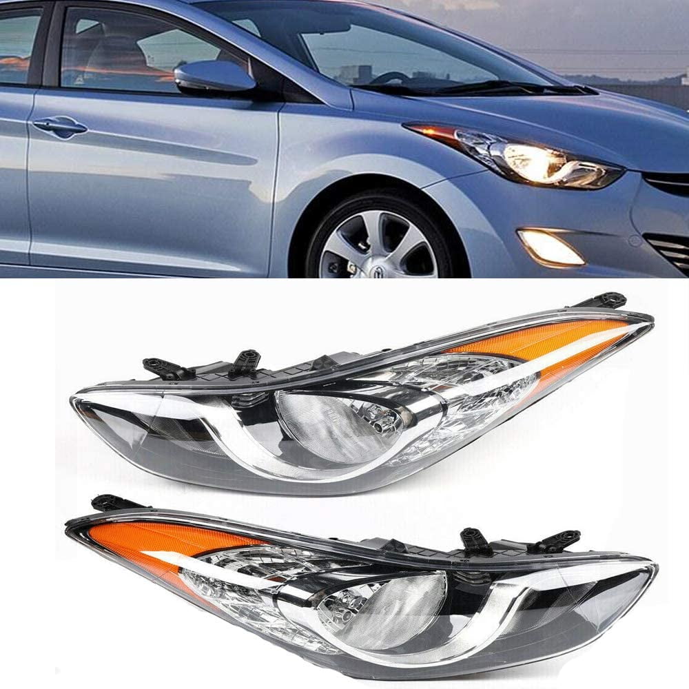 MONIPA Halogen Headlight Assembly with Lens for 2011-2013 Hyundai ...
