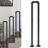 MONIPA U-Shape Matte Black Industrial Handrail for Indoor Outdoor ...