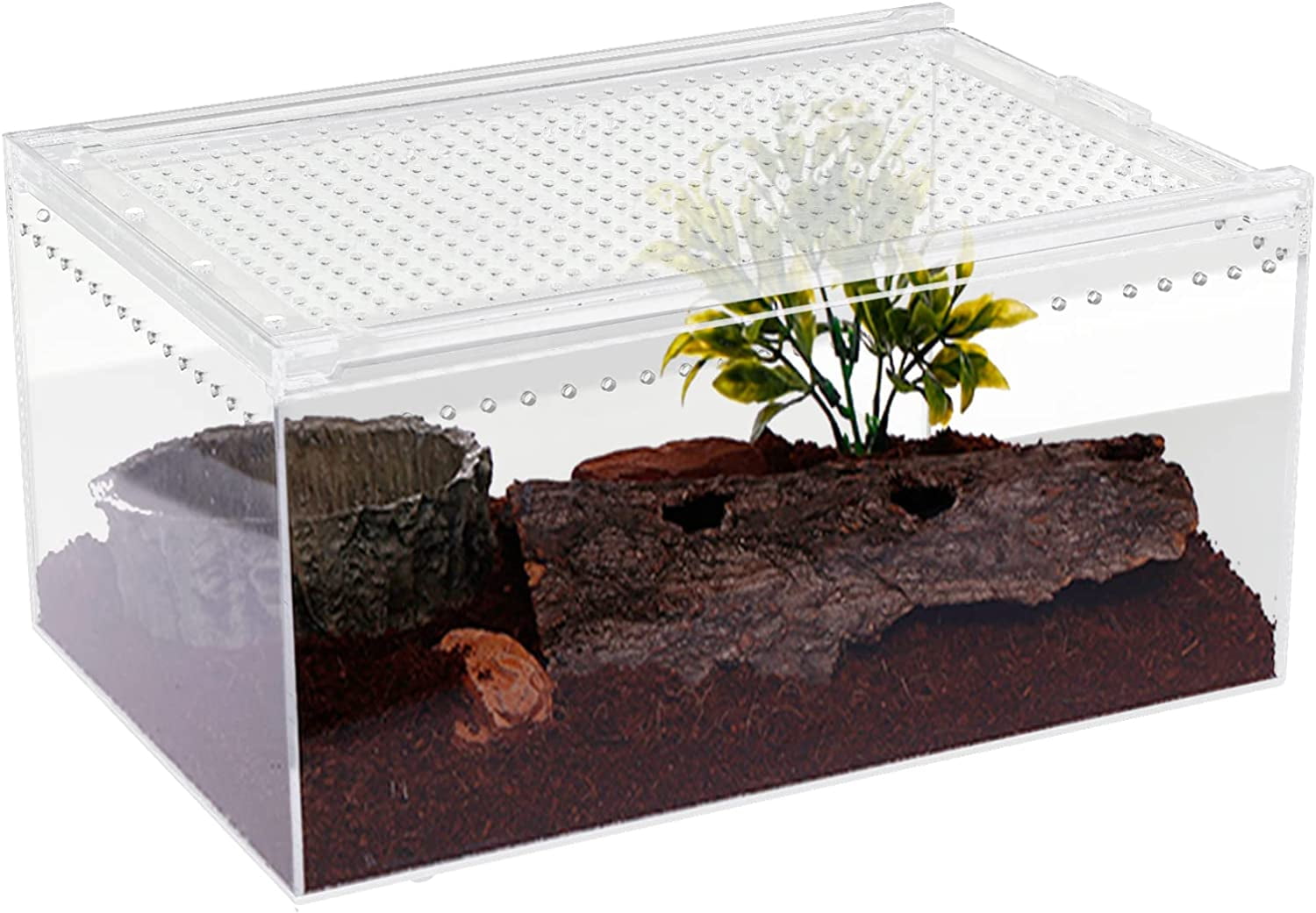 MONIPA Portable Pet House Terrarium Cage Magnetic Acrylic Reptile ...