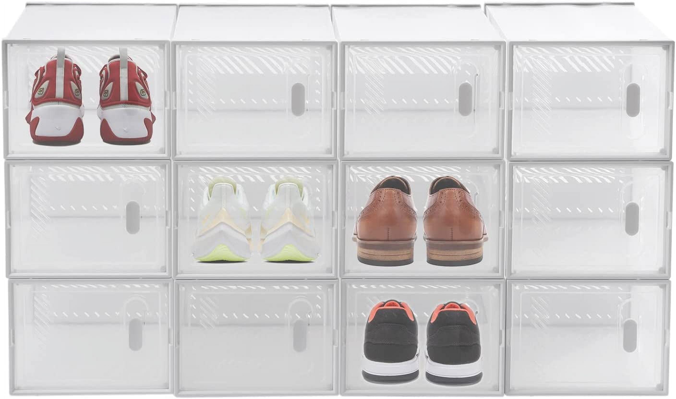 MONIPA Shoe Storage Plastic Box 12 PCS Shoe Storage Boxes Shoe Box Set ...