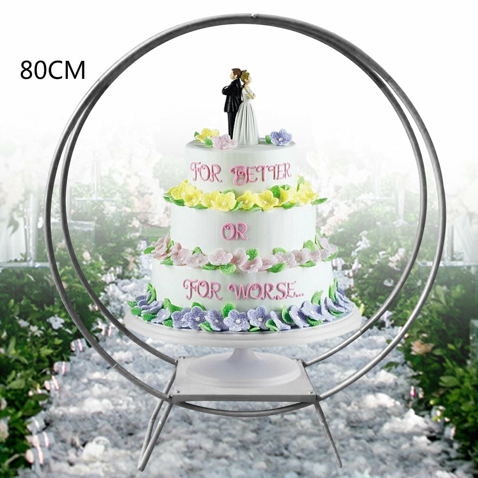 MONIPA Wedding Arch, Double Hoop Wedding Stand Round Wedding Cake ...