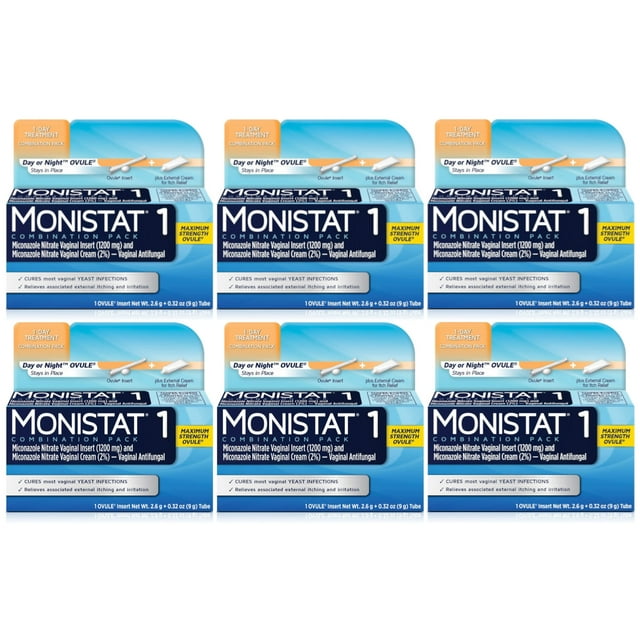 MONISTAT 1 1-Day Treatment Day or Night Combination 1 kit (Pack of 6 ...