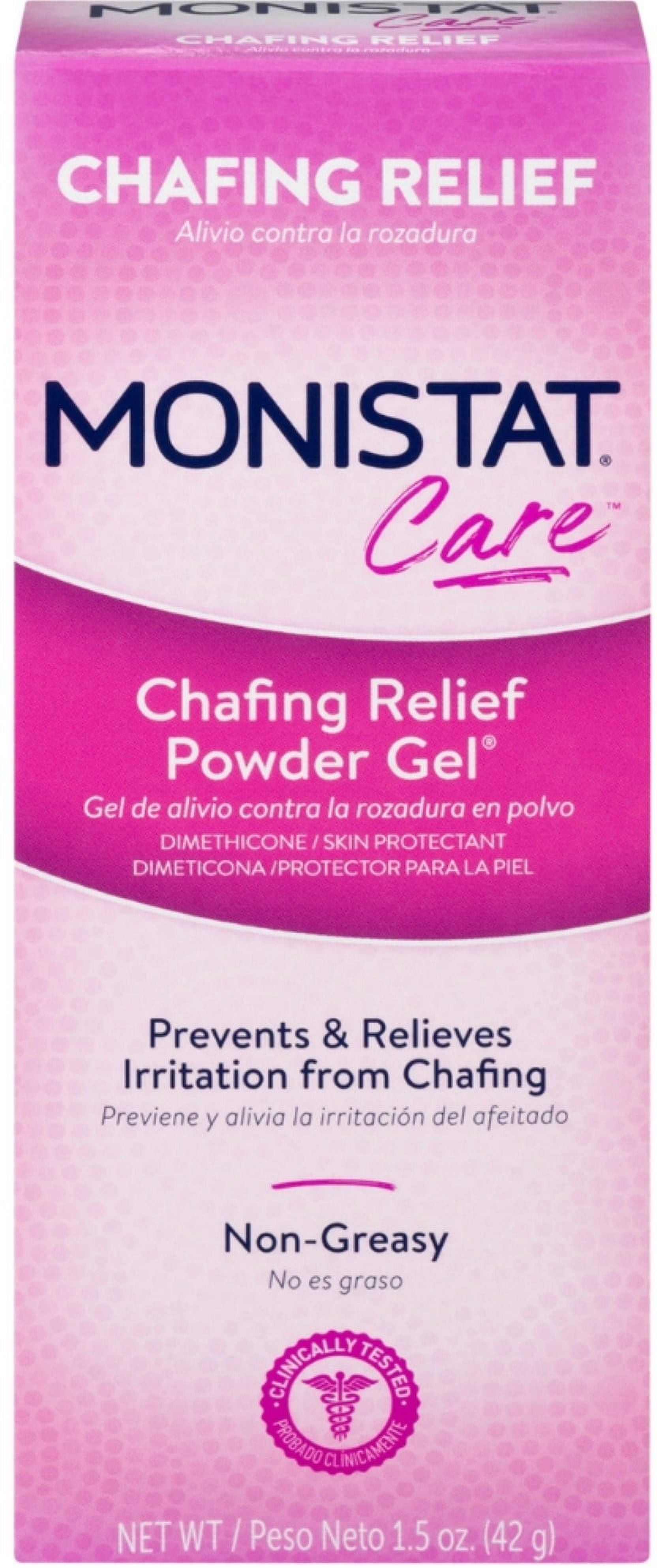MONISTAT Care Chafing Relief Powder-Gel Skin Protectant, 1.5 oz, Pack ...