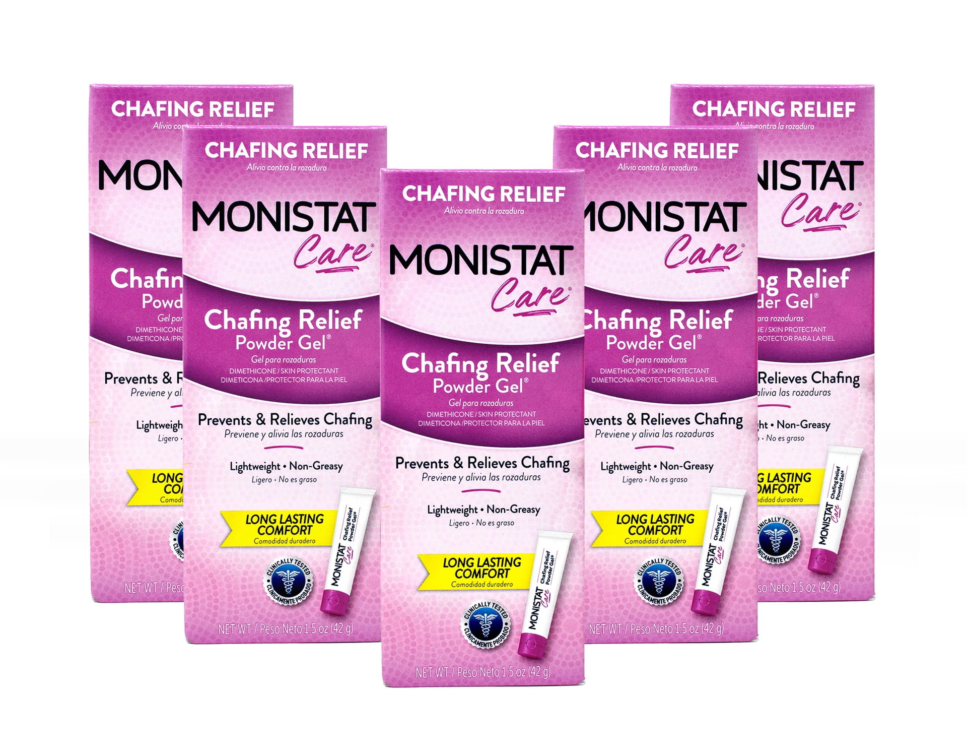 MONISTAT Chafing Relief Powder Gel, 1.5 oz - Pack of 5 - Walmart.com