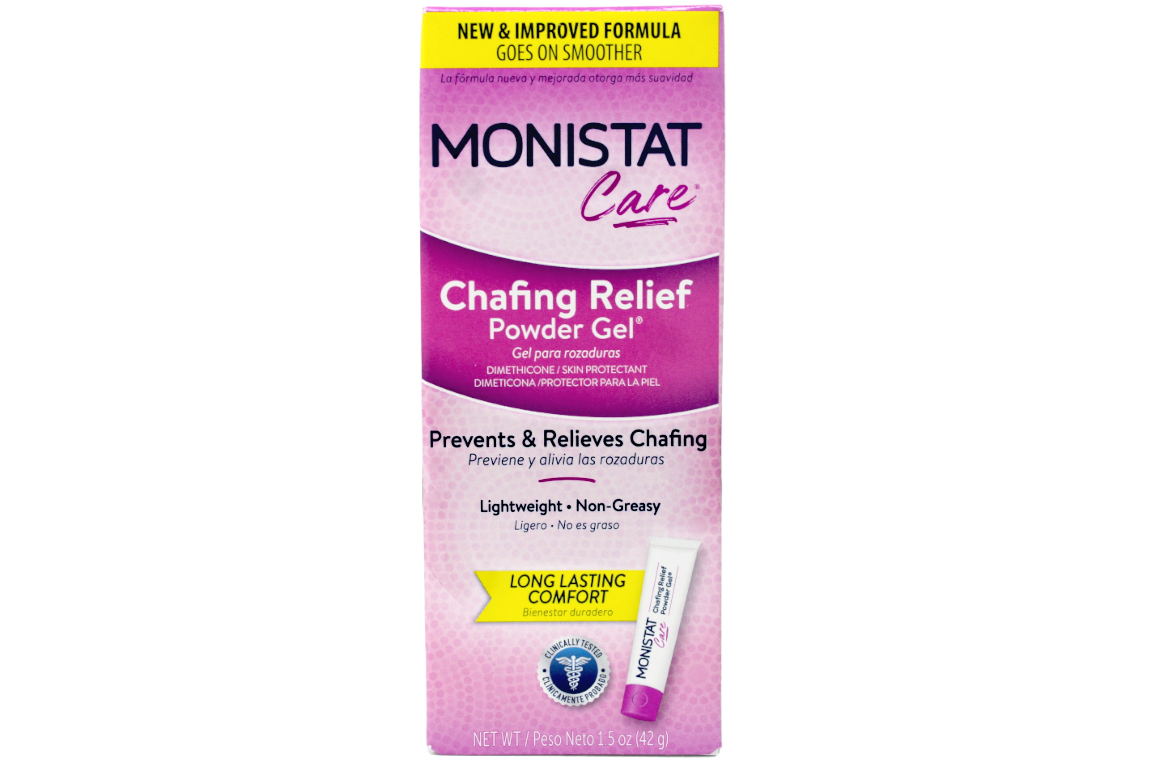 Monistat Chafing Relief Powder Gel, 1.5 oz, Soothes Skin, Prevents ...