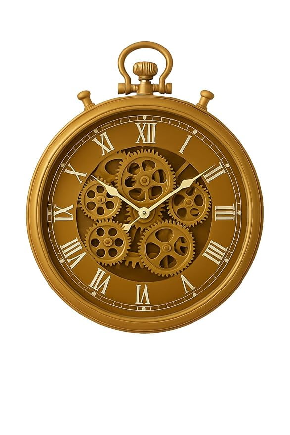 MONK FOREST XL Vintage Metal Wall Clock – 61.5 CM – Roman Numerals & 3D ...
