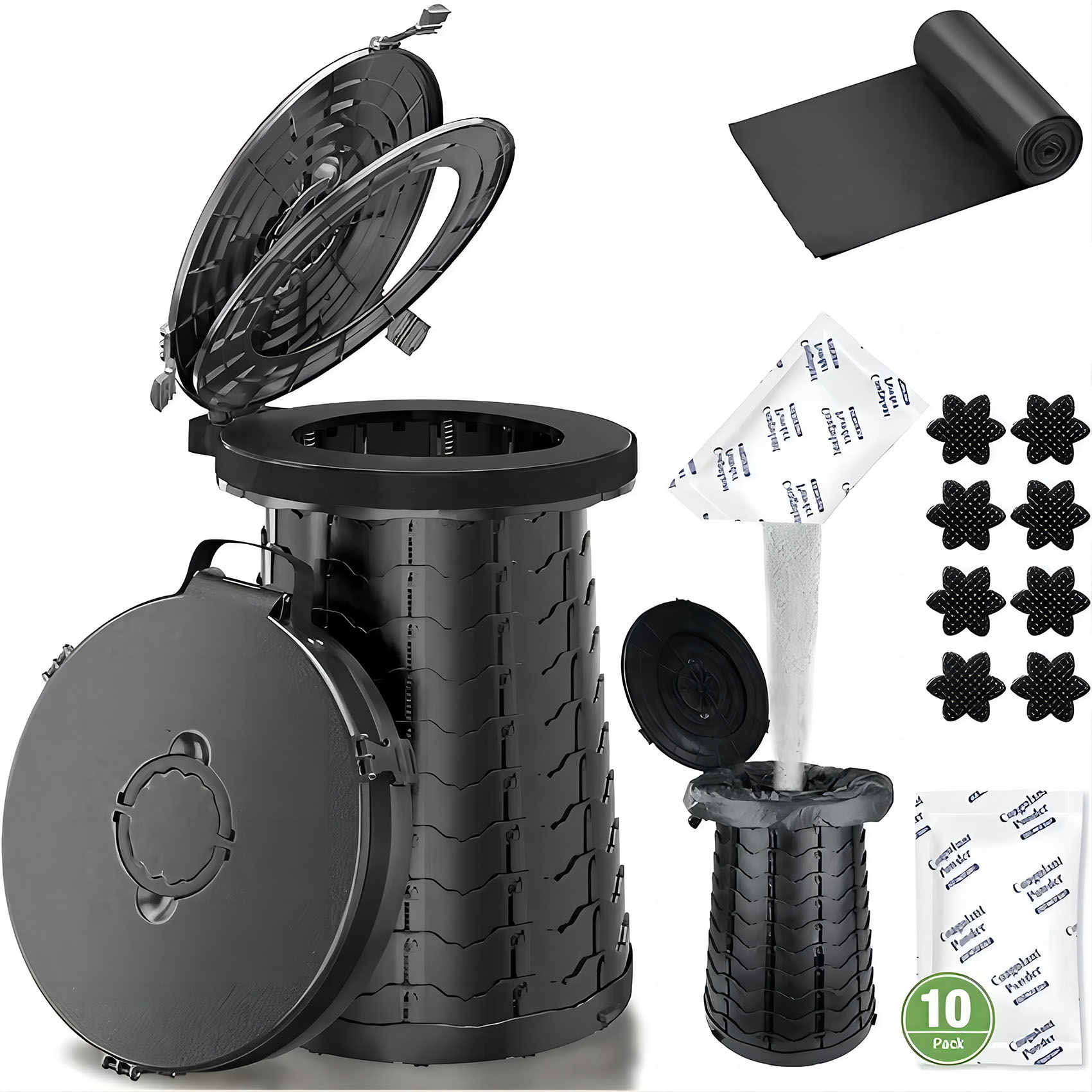 Costway 5.3 Gallon Portable Travel Outdoor Backpacking Camping cassette ...