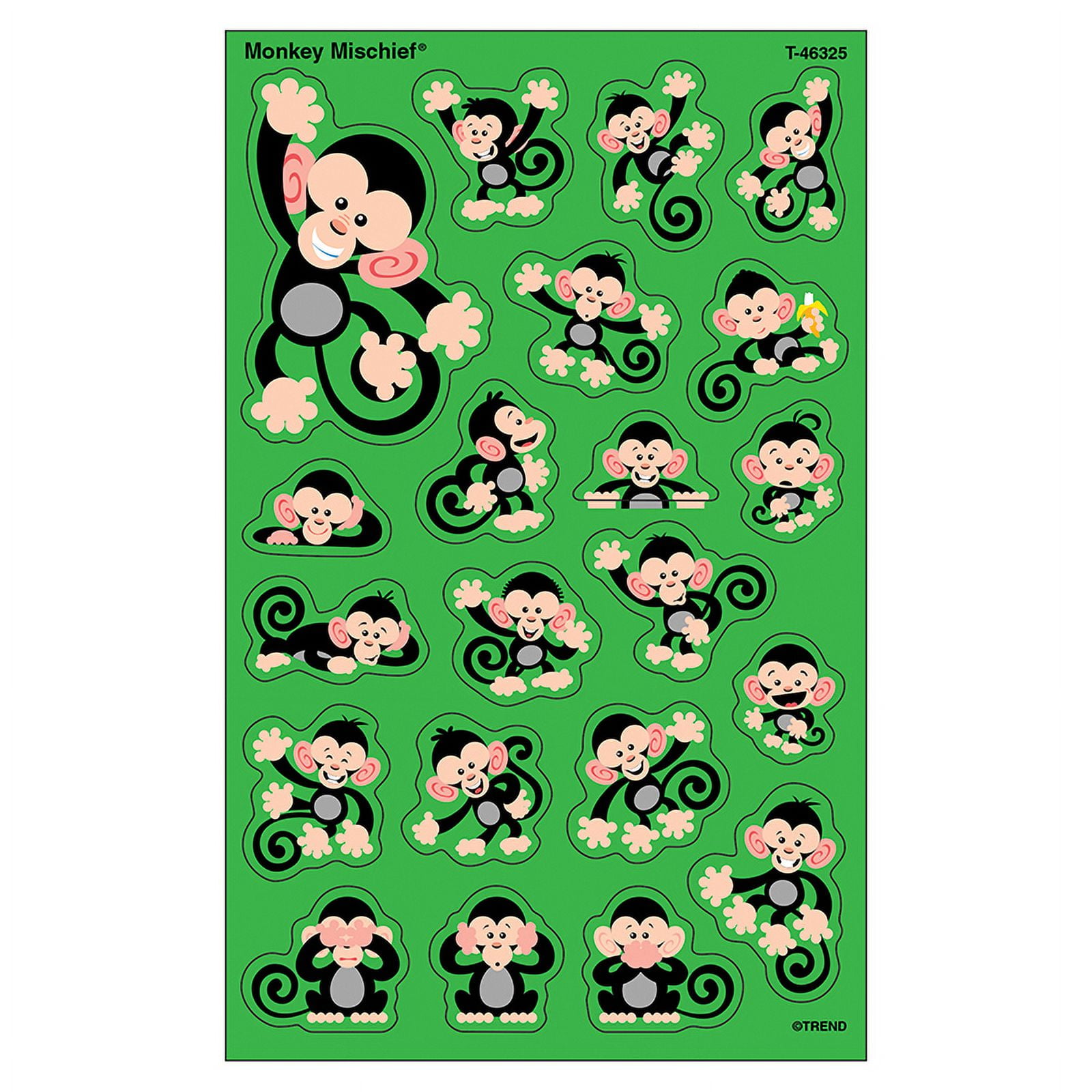 TREND Monkey Mischief superShapes Stickers - Walmart.com