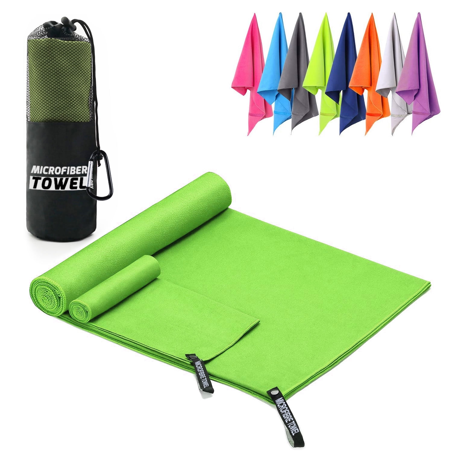 MONOBIN Microfiber Travel Towel Fast Drying Lightweight - Quick Dry ...