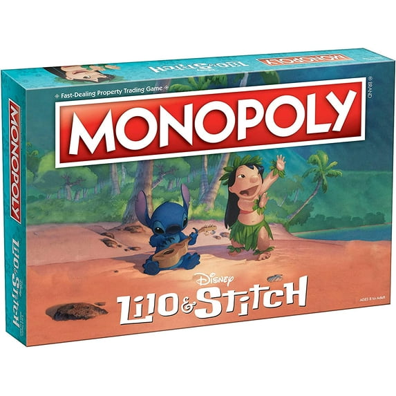 Free Shipping! Monopoly Disney Lilo & Stitch Board Game Tropical ...