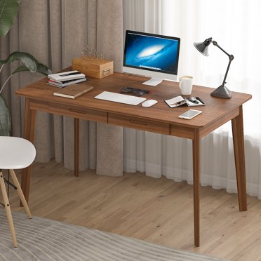 Mainstays 4-Cube Storage Desk, Warm Walnut - Walmart.com