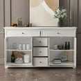 MONSLIPA Modern Furniture: Freestanding Wooden Pantry, White Dining ...