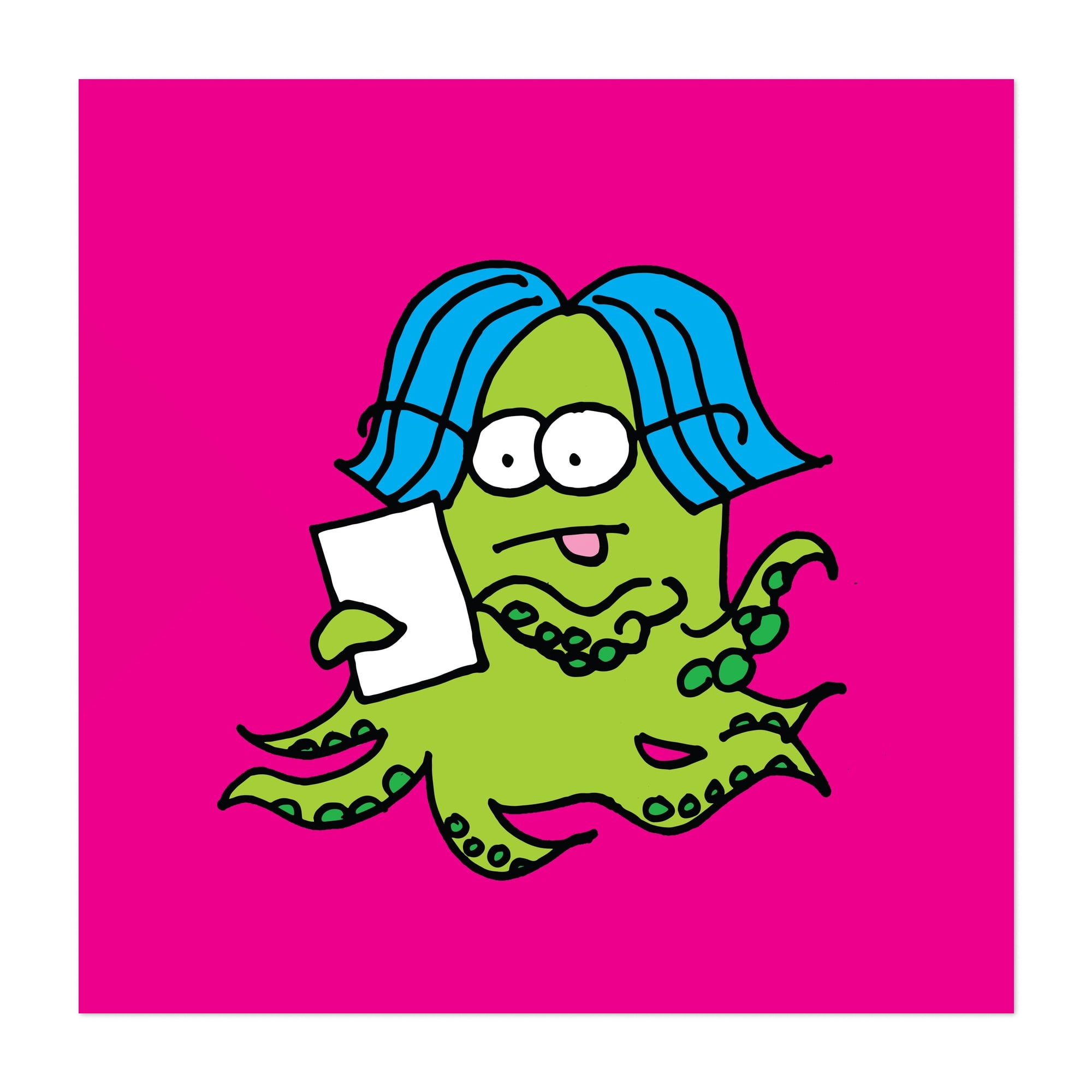MONSTER AT WORK (2) - Drawing Humor Pop Art Whimsical Modern Art ...