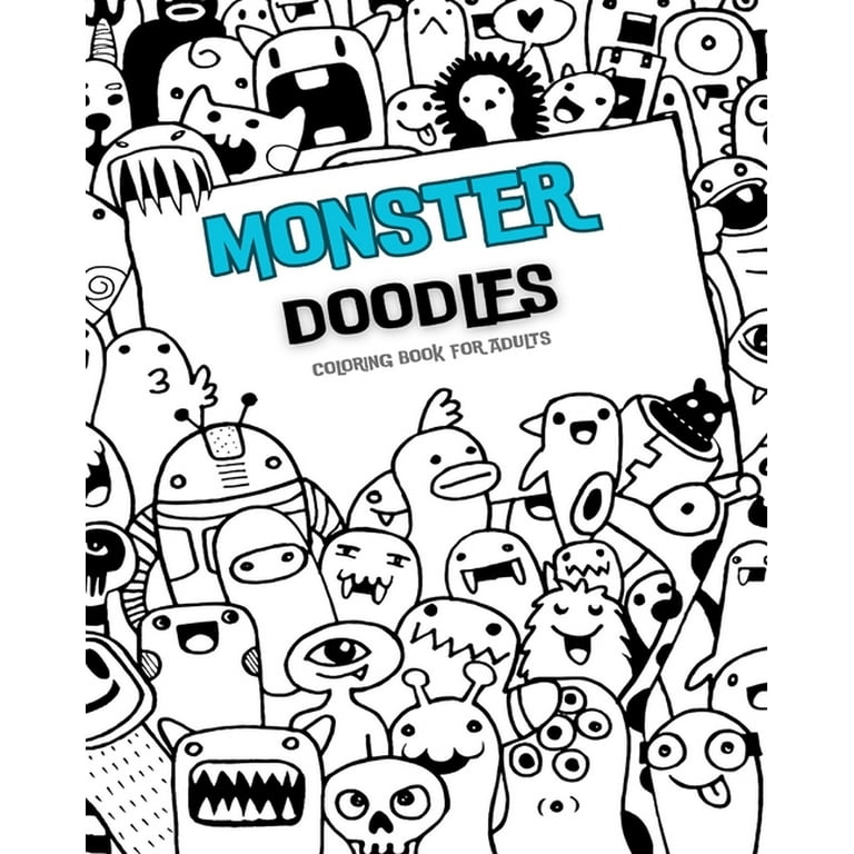 easy doodle coloring pages for adults