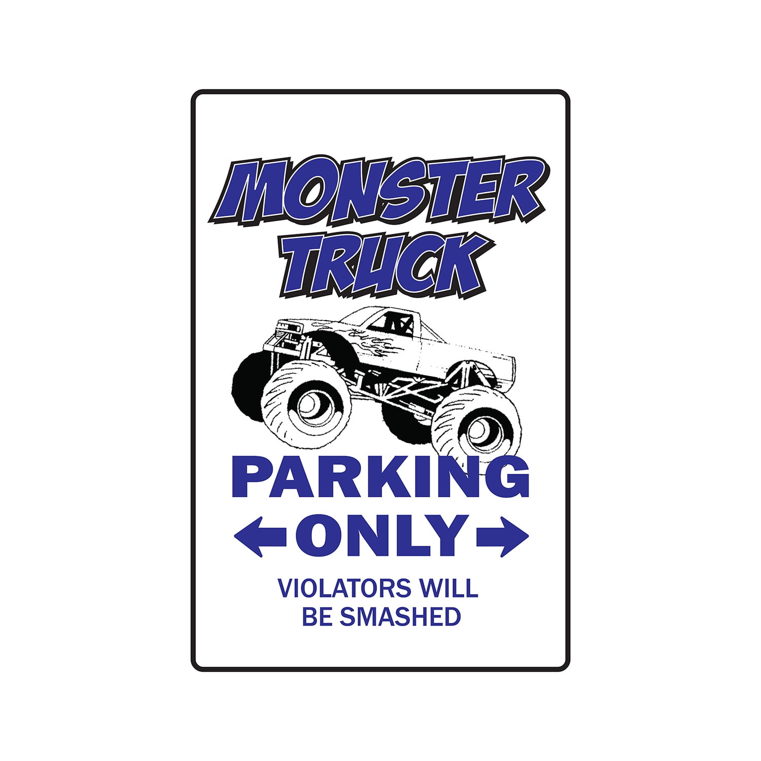 MONSTER TRUCK Parking Decal rally owner driver trucker | Indoor/Outdoor ...