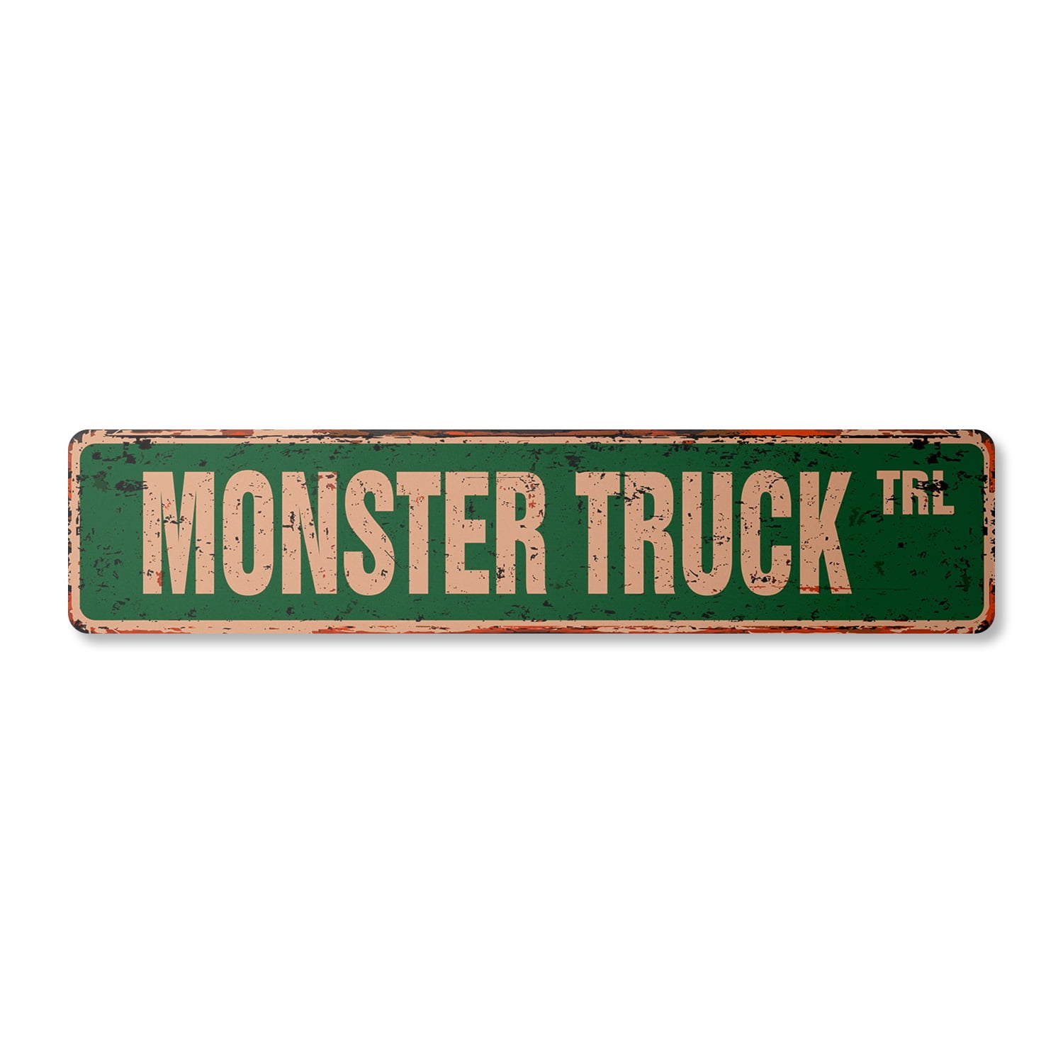 MONSTER TRUCK Vintage Aluminum Street Sign big lift pickup redneck huge ...