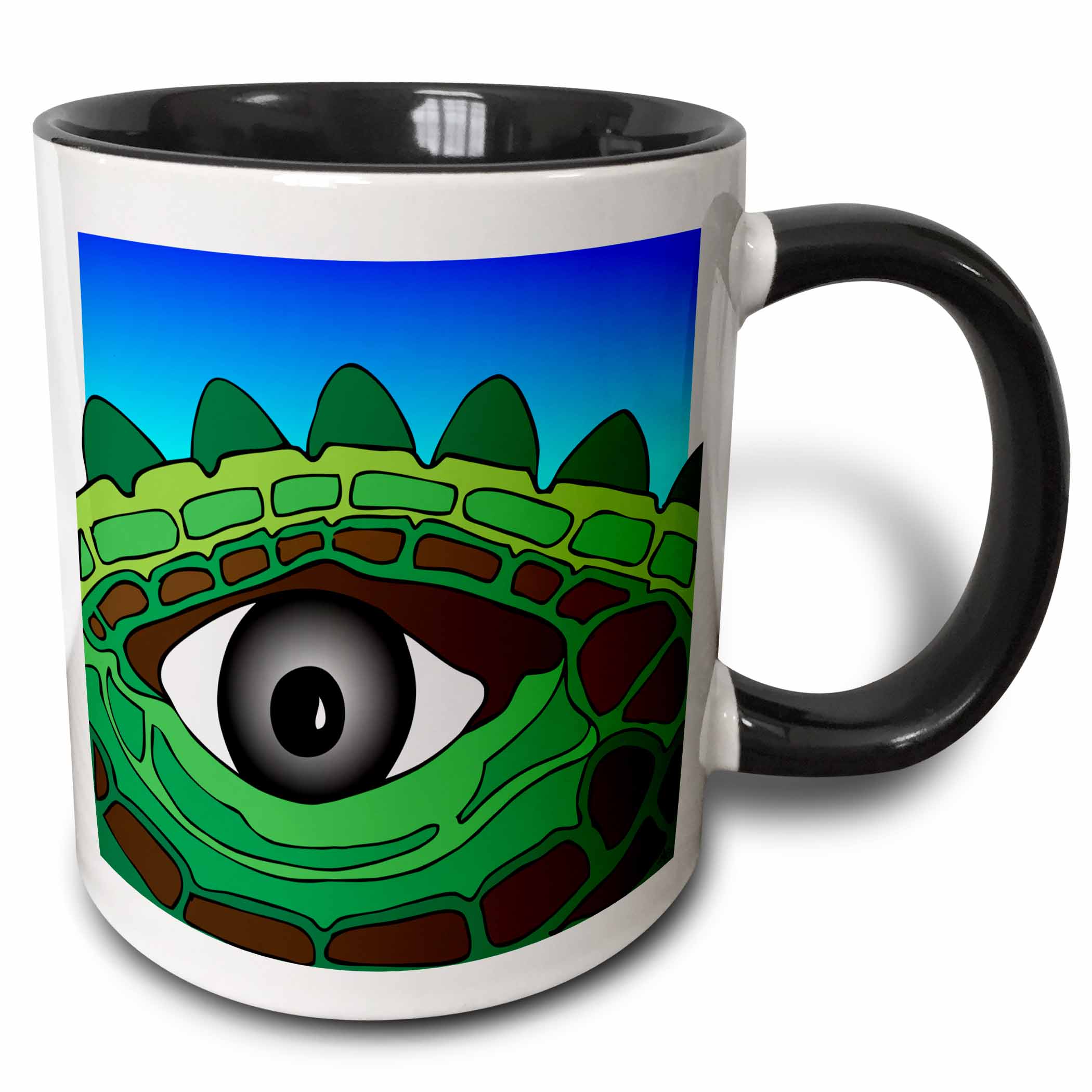MONSTER VIEW monster eye 2 on gradient 11oz Two-Tone Black Mug mug ...