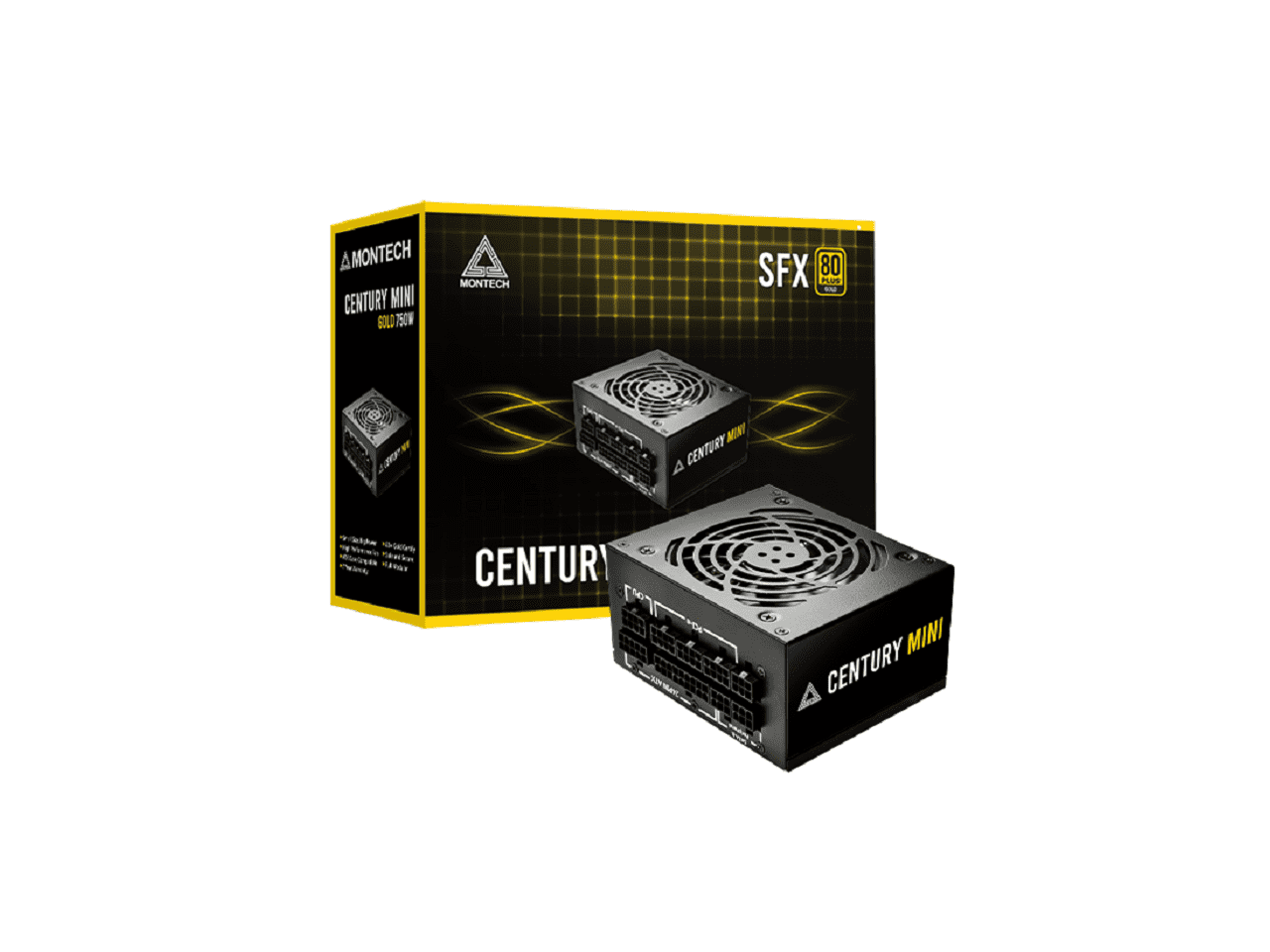 MONTECH Century Mini 750 Watt 80 Plus Gold Certified Fully Modular ...