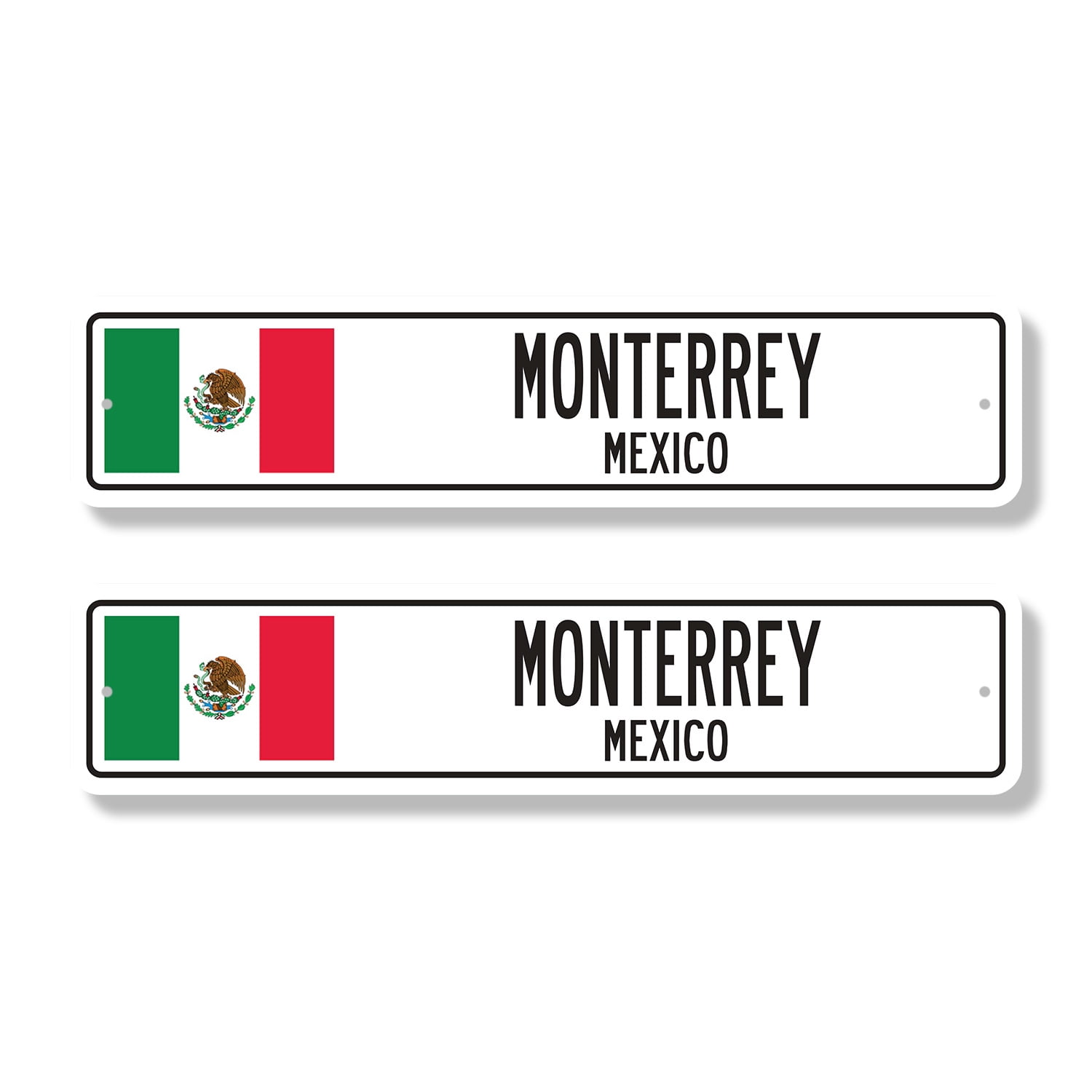 MONTERREY MEXICO Classic Street Sign (2 Pack) Mexican flag city country ...