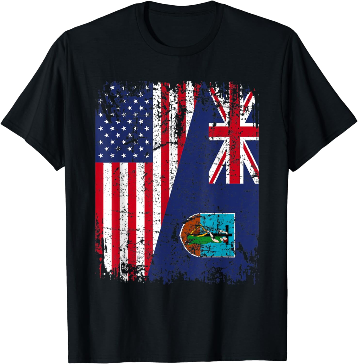 MONTSERRATIAN ROOTS | Half American Flag | MONTSERRAT FLAG T-Shirt ...