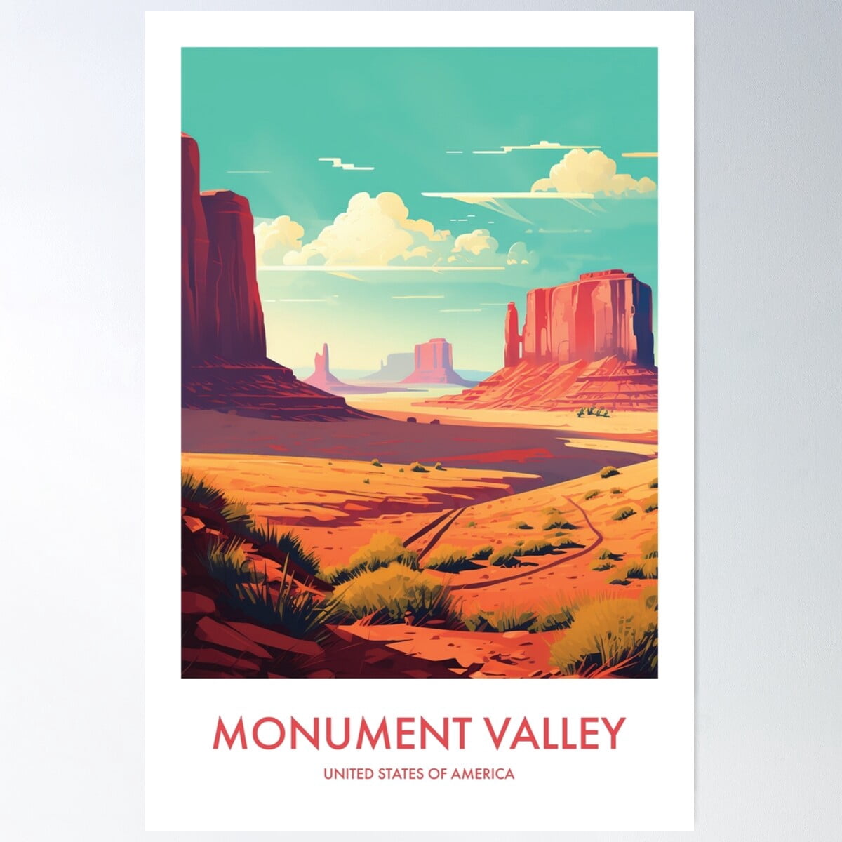 MONUMENT VALLEY Poster, 12x18 UNFRAMED - Walmart.com