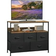 "MONVANE 40"" TV Stand with 5-Drawer Storage Dresser, Entertainment ...