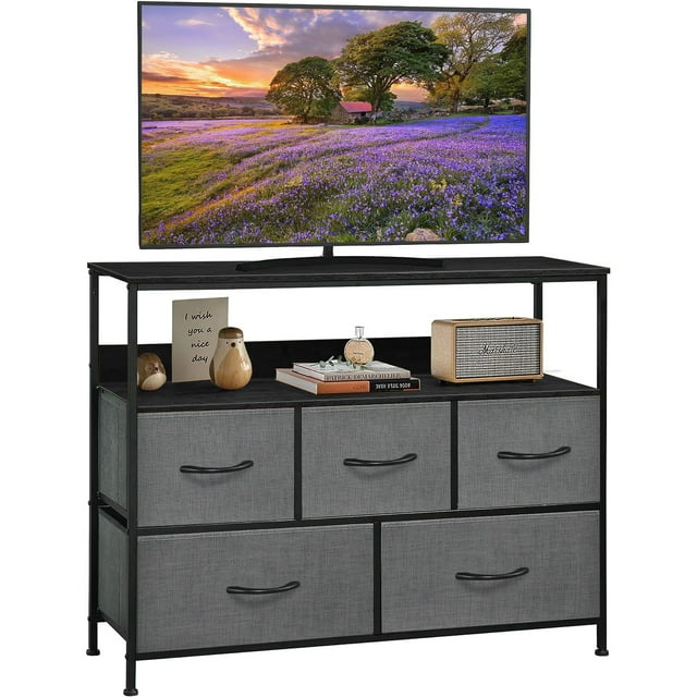 Free Shipping! MONVANE 40 inches TV Stand for 45" TV, Dresser Drawers ...