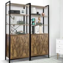 BELLEZE 3 Tier Modern Rustic Industrial Bookshelf - Hazel (Gray Wash ...