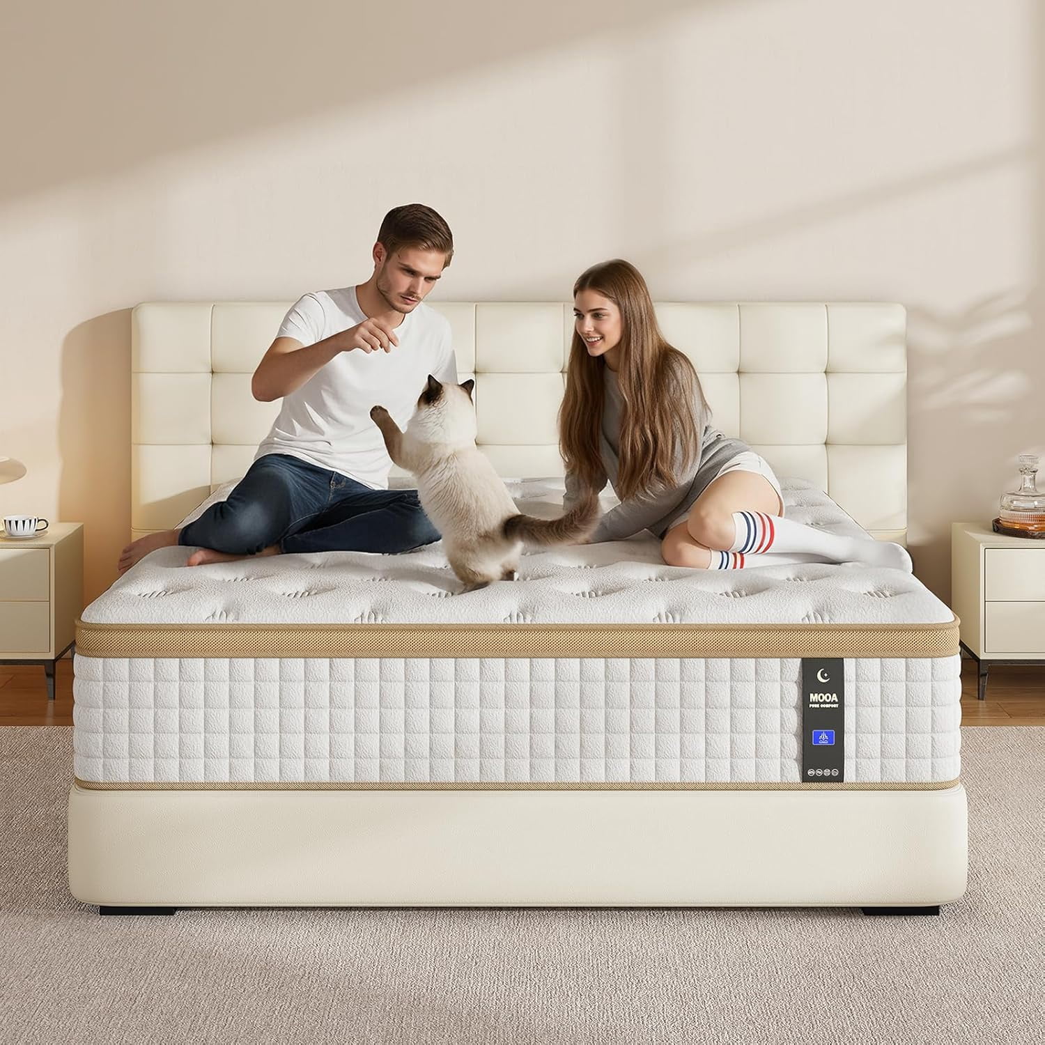 MOOA Queen Mattress, 12 Inch Queen Mattresses, Medium Firm Cooling ...