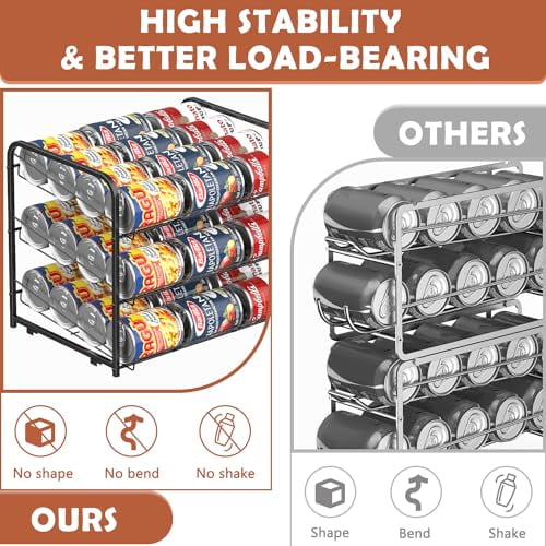 MOOACE Can Rack Organizer for Pantry Stackable, 2 Pack Can Storage ...