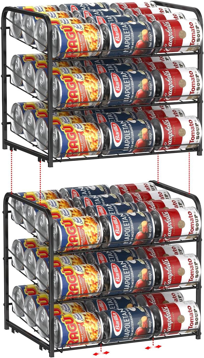 MOOACE Can Rack Organizer for Pantry Stackable, 2 Pack Can Storage ...
