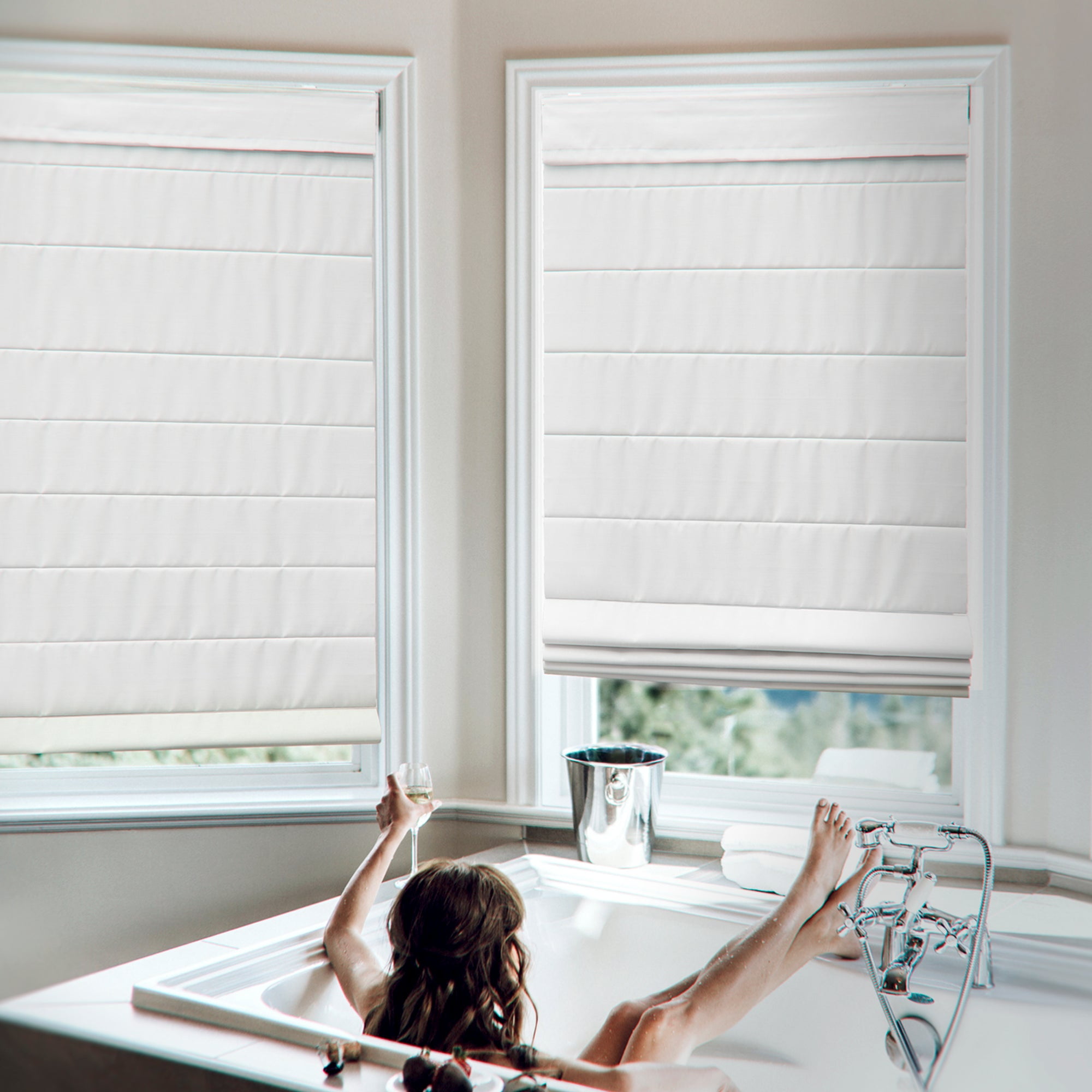MOOD Custom Fabric Roman Shades for Windows | Cordless + Designer ...