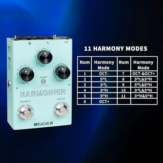 MOOER Harmonier Vocal Effects Processor Guitar Voice Pedal Vocal ...