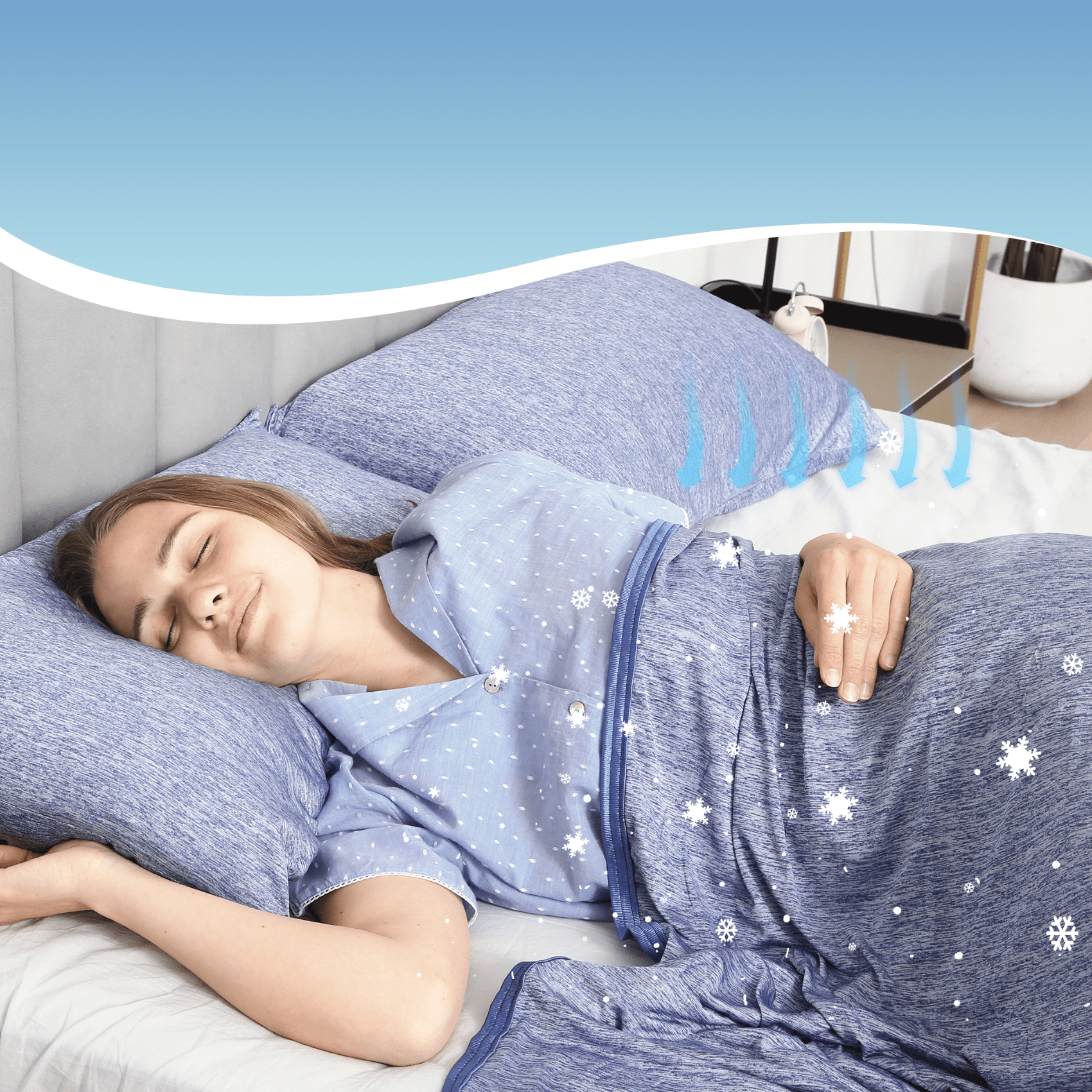 MOOFUN Summer Cooling blanket-for hot sleepers and sweaty sleepers ...
