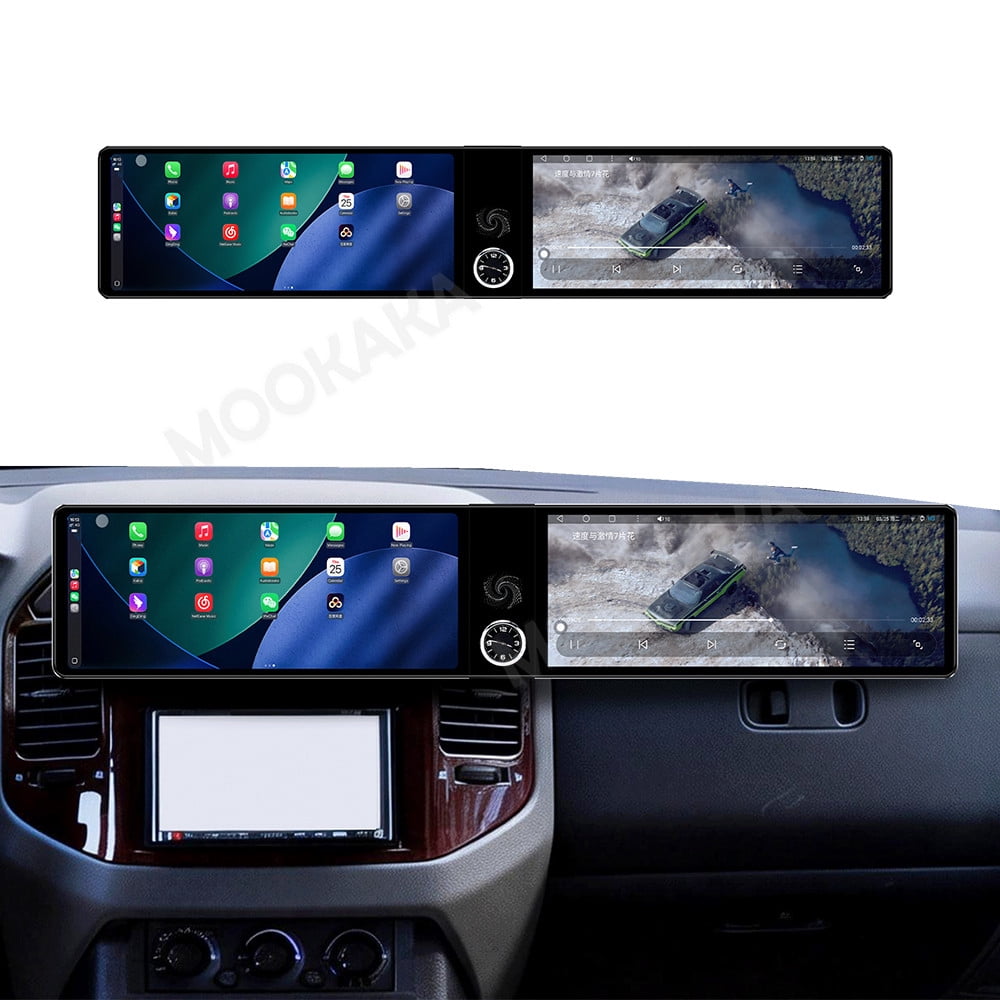MOOKAKA 12.3"+12.3" Smart Display Radio Audio Media Player for ...