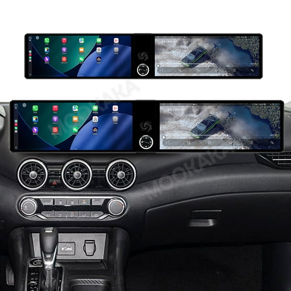 MOOKAKA Dual 12.3 inch Carplay Screen/Radio/Multimedia Player for ...