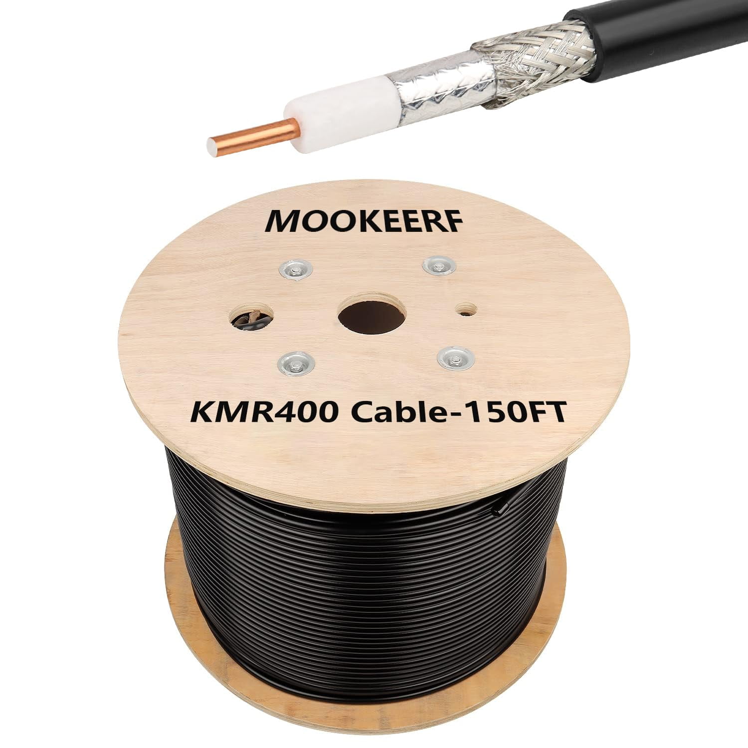 MOOKEERF KMR400 Coaxial Cable 150ft,50 ohm Low Loss KMR400 Cable 150 ...