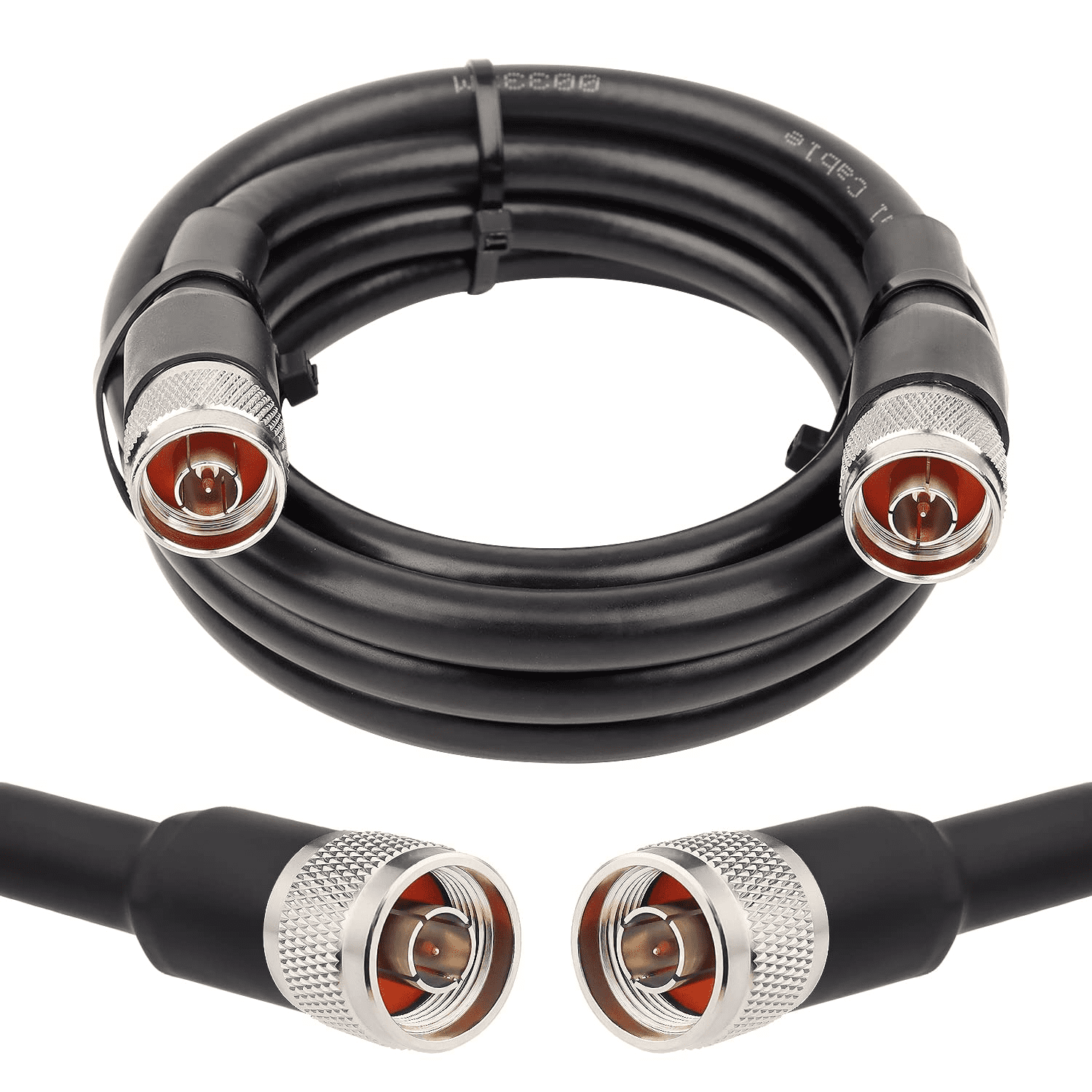 MOOKEERF N Cable, 6ft N Male Cable, KMR400 Ultra Low Loss N-Type Cable, N Male to N Male ...