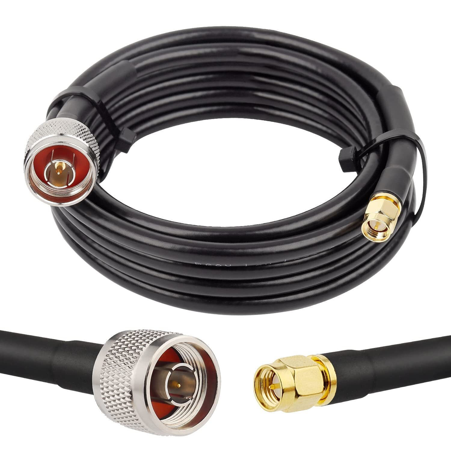 MOOKEERF N to SMA Cable, 10ft N Male to SMA Male Coax Cable, 50 Ohm SMA ...