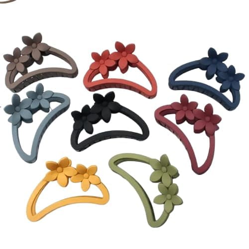 MOOLYAVAAN PRODUCTS Semi Circular Matte Flower Clutcher Frosted Matte ...