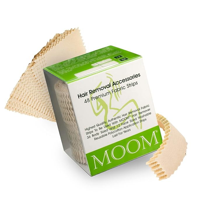 MOOM Polycotton Waxing Strips for Women, Hair Removal Strips Specially ...