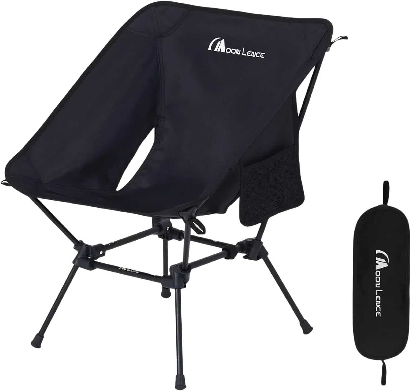 MOON LENCE Camping Chair Compact Folding Chair with Side Pockets 2 LBS ...